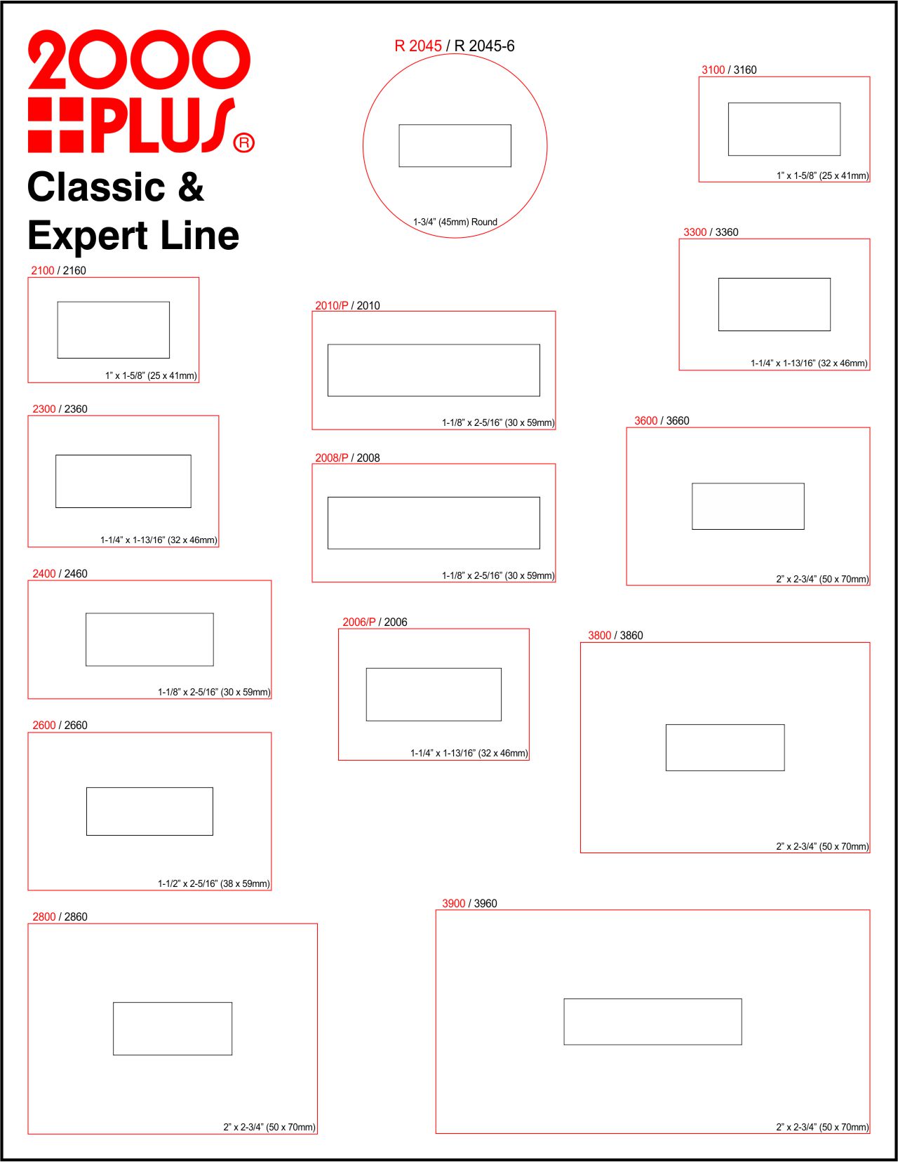 Rubber Stamp Size Reference Charts | Stamp-Connection.com