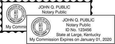 Traditional Wood Kentucky Notary Stamps Made Daily Online!