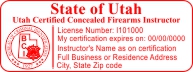 Trodat 4914 Utah Concealed Firearms Instructor Stamp